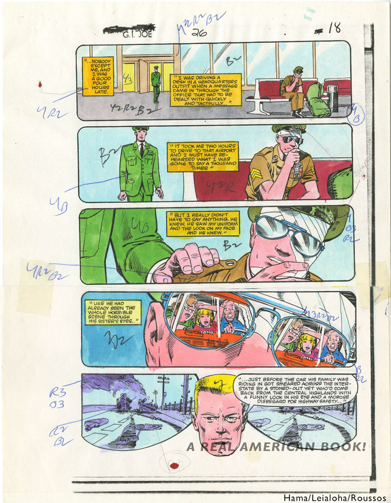 G.I. Joe #26 George Roussos original color guide art | A Real American ...